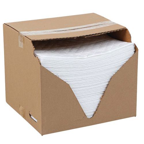 Oil & Fuel Spill Pads - Hydrocarbon Absorbent - Waterproof - Manutan ...