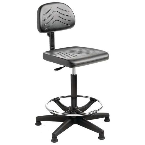 Polyurethane Workshop Operators Chair With Foot Ring | Manutan UK