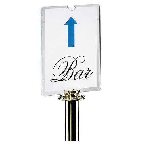 A4 display stand for Luxor rope posts | Manutan UK