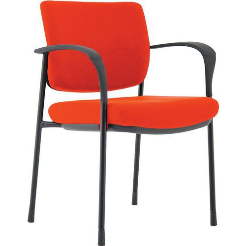 Reception/Visitor Chair With Arms - Fabric - Stackable - Brunswick ...