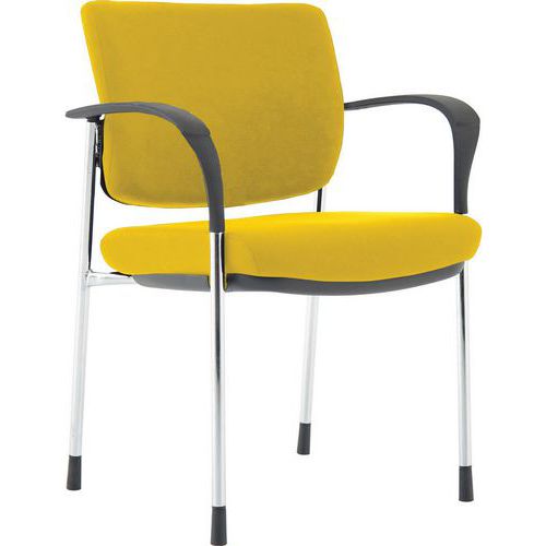 Reception/Visitor Chair With Arms - Fabric - Stackable - Brunswick ...