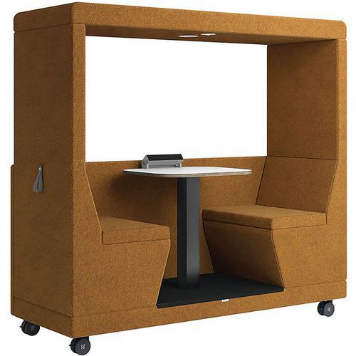 2-Seater Mobile Modular Meeting Office Pod - Half Back - Camira Yo-Yo ...