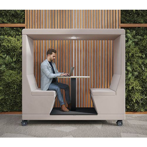 Mobile Modular Office Meeting Pod - 2 Seater - Camira Fabric - Yo-Yo ...