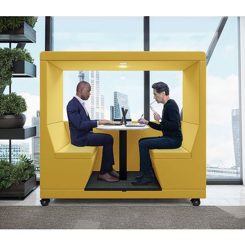 2-Seater Mobile Modular Meeting Office Pod - Half Back - Camira Yo-Yo ...