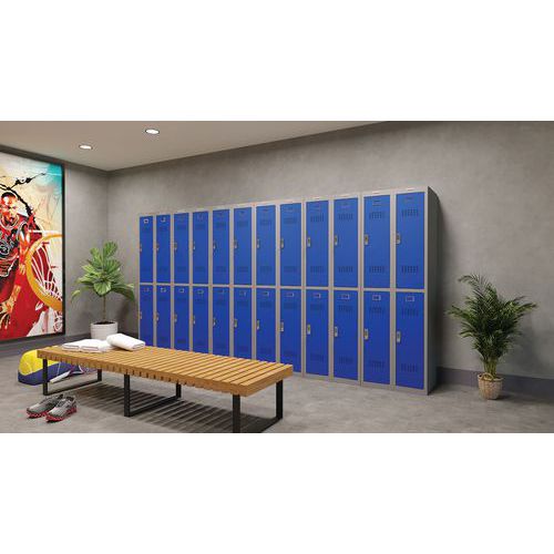 Grey & Blue Metal Lockers - Digital Locks - 1830x300x300mm - Phoenix ...