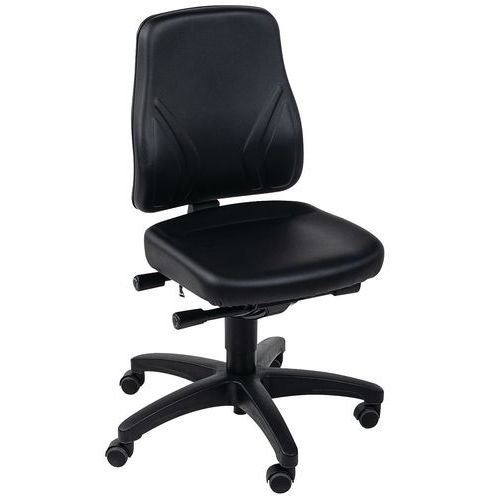 Low ergonomic workshop chair on castors - Manutan Expert - Manutan.co.uk