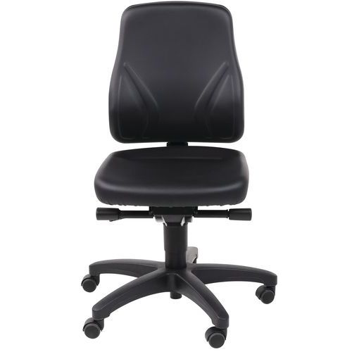 Low ergonomic workshop chair on castors - Manutan Expert - Manutan.co.uk