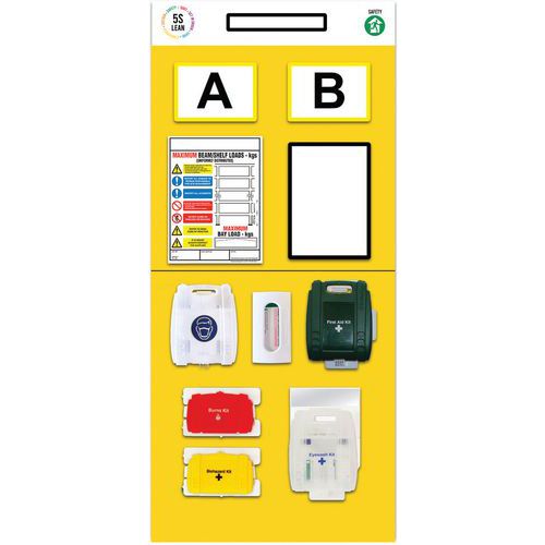 Rack End First Aid Shadow Notice Board Station – Modulean Double Aisle ...