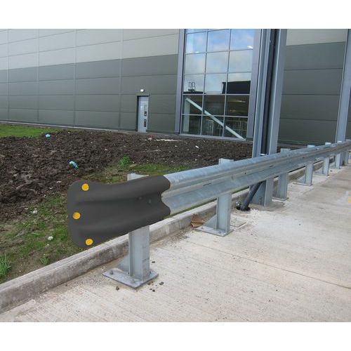 Armco Road Safety Barrier Ends - Fishtail - Black & Yellow - Brandsafe ...