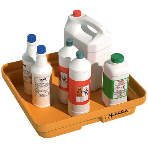 Square laboratory spill tray, 5 l - Manutan Expert - Manutan.co.uk