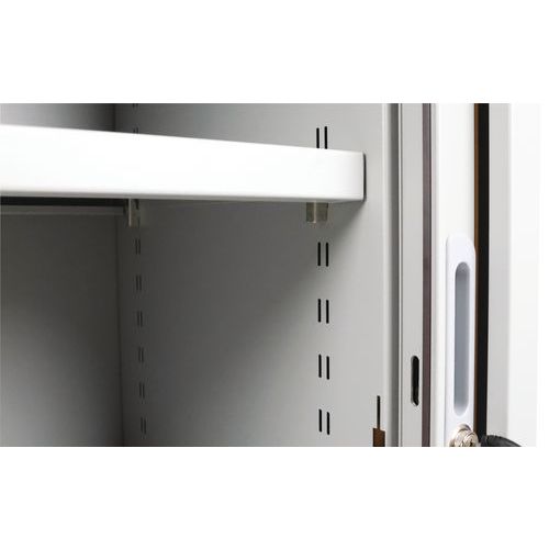 PVC Tambour Door Cupboard | HxWxD 1050x1000x450mm | 10 Year Guarantee