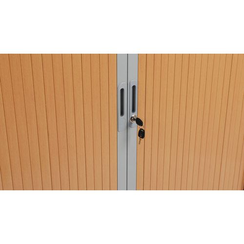 PVC Tambour Door Cupboard | HxWxD 1050x1000x450mm | 10 Year Guarantee