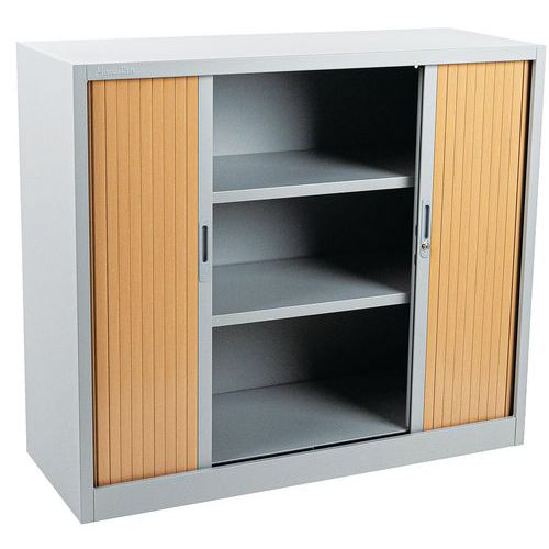 PVC Tambour Door Cupboard | HxWxD 1050x1000x450mm | 10 Year Guarantee