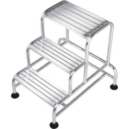 Aluminium Anti-slip Step Stool/Ladder - 1-4 Treads - Extra Wide Steps ...