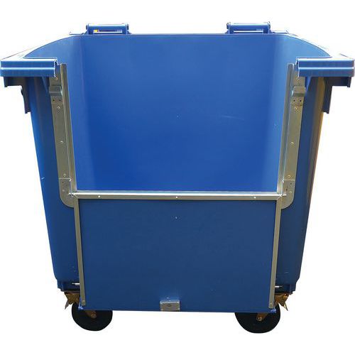 660L Plastic Wheelie Bin – 4 Wheels, Drop Down Front Heavy Duty Design ...