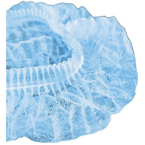 Blue disposable cap, HACCP compliant and food-safe - Manutan.co.uk