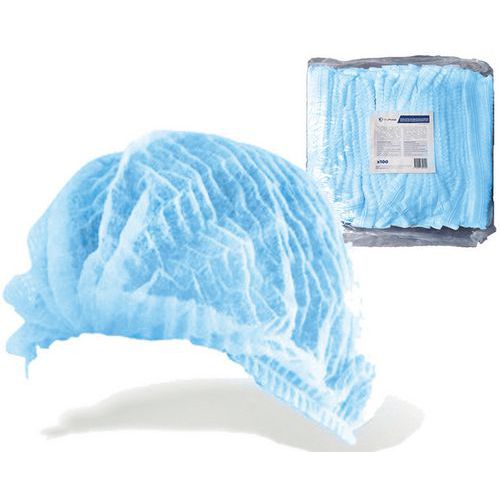 Blue disposable cap, HACCP compliant and food-safe - Manutan.co.uk