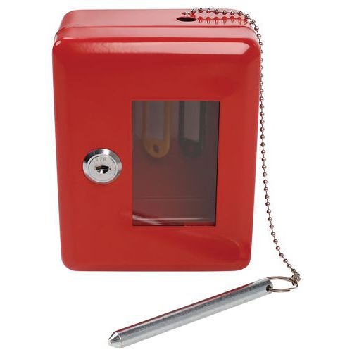 Emergency Key Box With Glass Panel & Hammer - Red - Manutan Expert ...