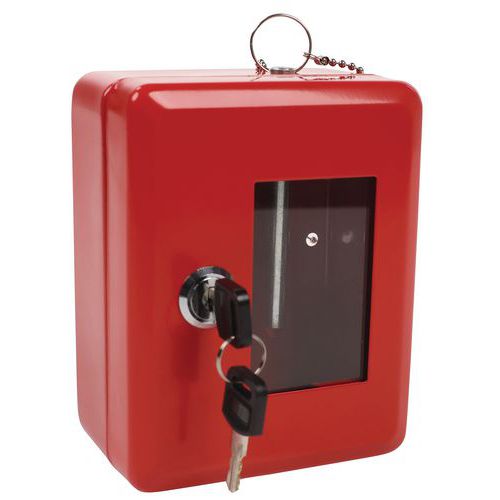 Emergency Key Box With Glass Panel & Hammer - Red - Manutan Expert ...