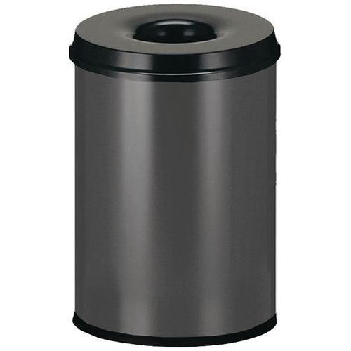 Manutan fire-resistant bin - 20l to 110l - Black or grey | Manutan UK