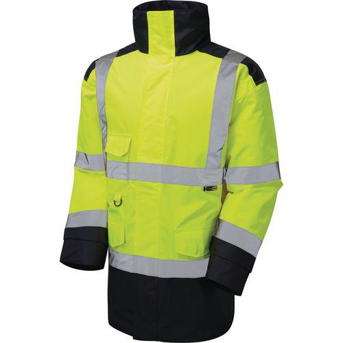 Hi Vis Waterproof Anorak Yellow/Navy - Manutan.co.uk