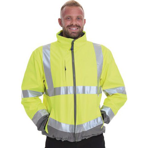 Hi Vis Softshell Jacket for Safety and Cold Weather Protection