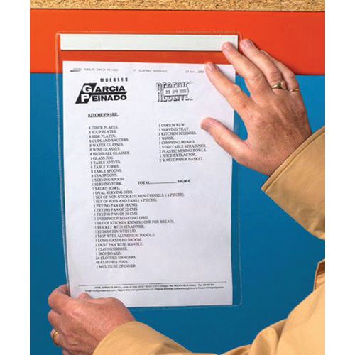 A7 clear, self-adhesive document holder - Manutan - Manutan.co.uk