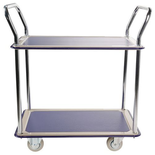 Trolley with 2 shelves - Capacity 120 kg - Manutan Expert - Manutan.co.uk