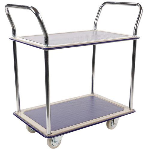Trolley with 2 shelves - Capacity 120 kg - Manutan Expert - Manutan.co.uk