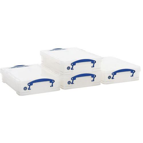 Pack of 4 x 4 Litre Really Useful Boxes - Dividers - Manutan.co.uk