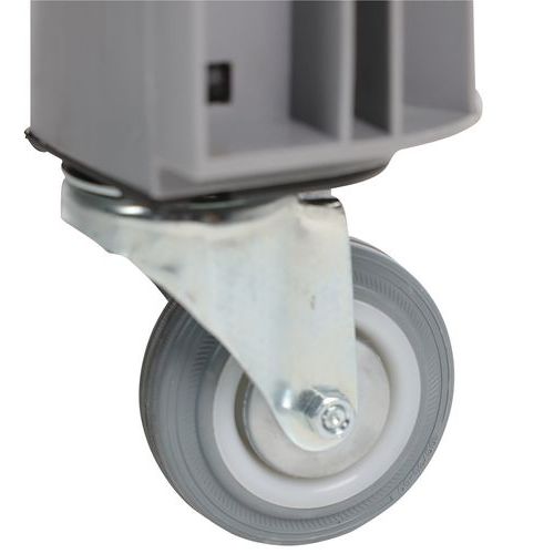 Stackable pallet container - Solid sides - On wheels - Manutan Expert ...