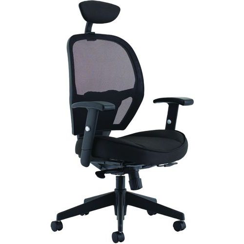 Black Mesh Task Operator Office Chair With Arms - Mobile - Denver ...