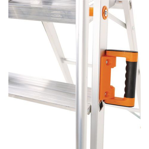 Professional aluminium step ladder with ramp - Manutan Expert - Manutan ...