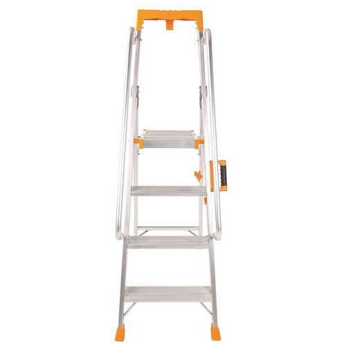 Professional aluminium step ladder with ramp - Manutan Expert - Manutan ...