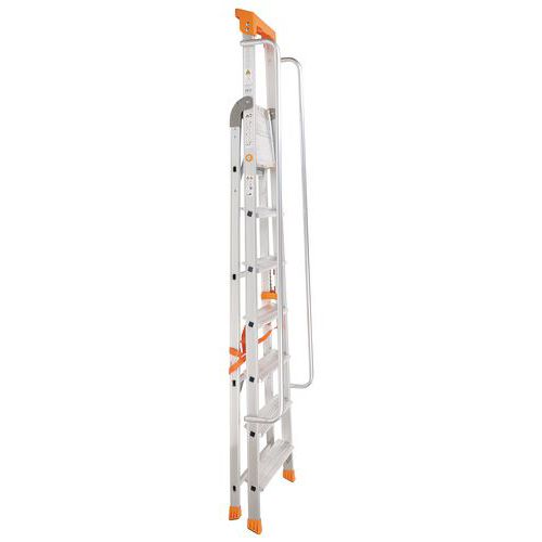 Professional aluminium step ladder with ramp - Manutan Expert - Manutan ...