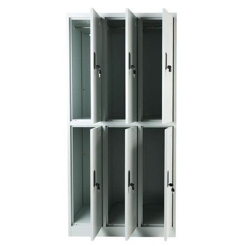 Multi-compartment locker with hanging rail - On base - 3 columns ...