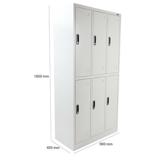 Multi-compartment locker with hanging rail - On base - 3 columns ...