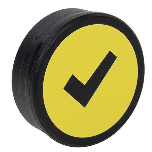 Round magnet with tick symbol - Manutan.co.uk