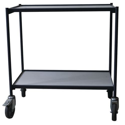 Steel trolley - 2 shelves - Capacity 200 kg | Manutan UK