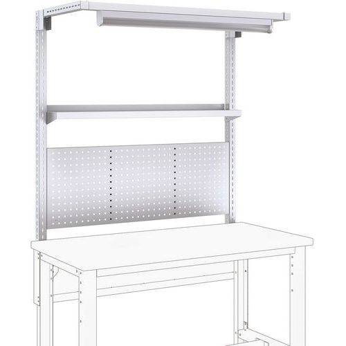 Bott Cubio 1500mm Workbench Frame Kit With Light, Shelf & Perfo Panel
