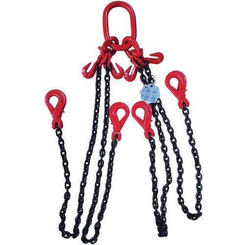 Safety Hook Chain Slings | 4 Leg | Cranes & Lifting | Manutan UK