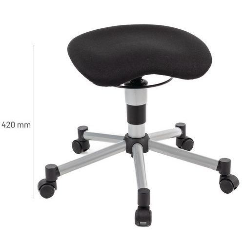 Tilting Laboratory Stool - Low - Castors - Manutan.co.uk