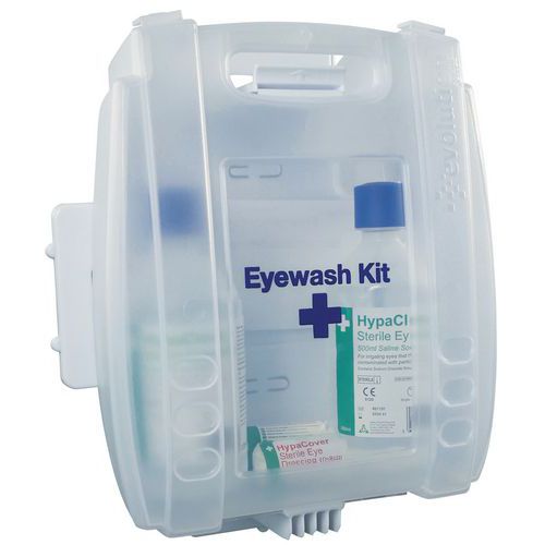 First Aid Emergency Eye Wash Kit With Quick Release Bracket | Manutan UK