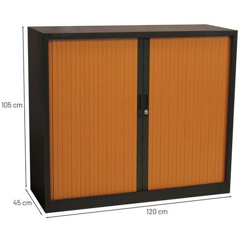 PVC Tambour Door Cupboard | HxWxD 1050x1000x450mm | 10 Year Guarantee