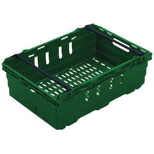 Five 15-54L Supermarket Bale Arm Food Crates - Stackable -Totebox UK ...