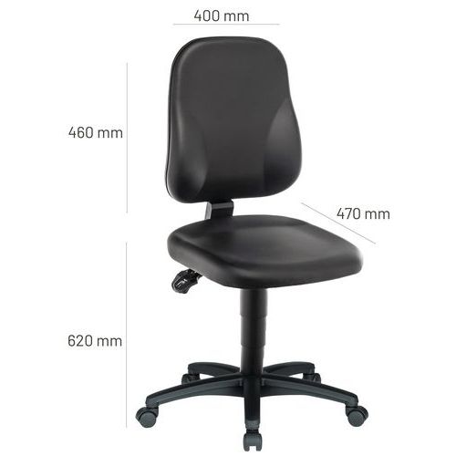 Multi-purpose, vinyl ergonomic workshop chair | Manutan UK