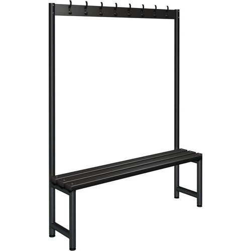 Junior School Polymer Cloakroom Bench - 1-Sided Coat Rack - 5-10 Hooks ...