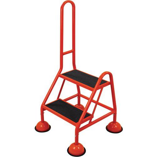 Mobile Warehouse Step Ladders With Handle And Anti-Slip Steps - Manutan ...