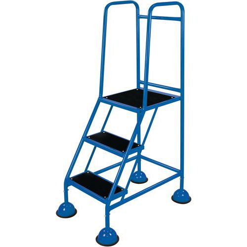 Large Mobile Platform Steps | Classic Plus Domed Feet Ribbed Rubber