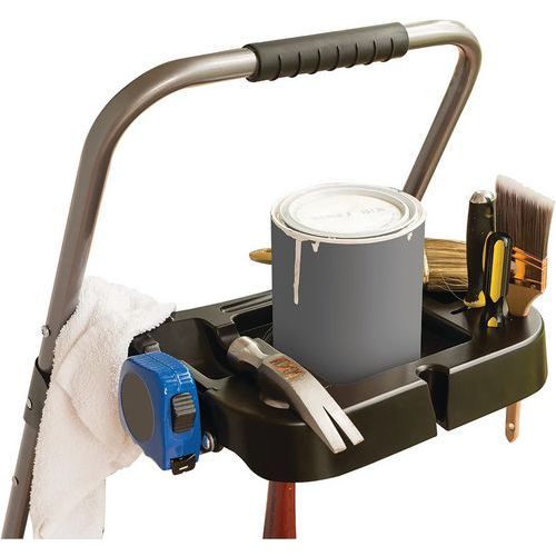 Werner Folding Step Ladder | 3 Steps & Utility Tray | Commercial/Kitchen